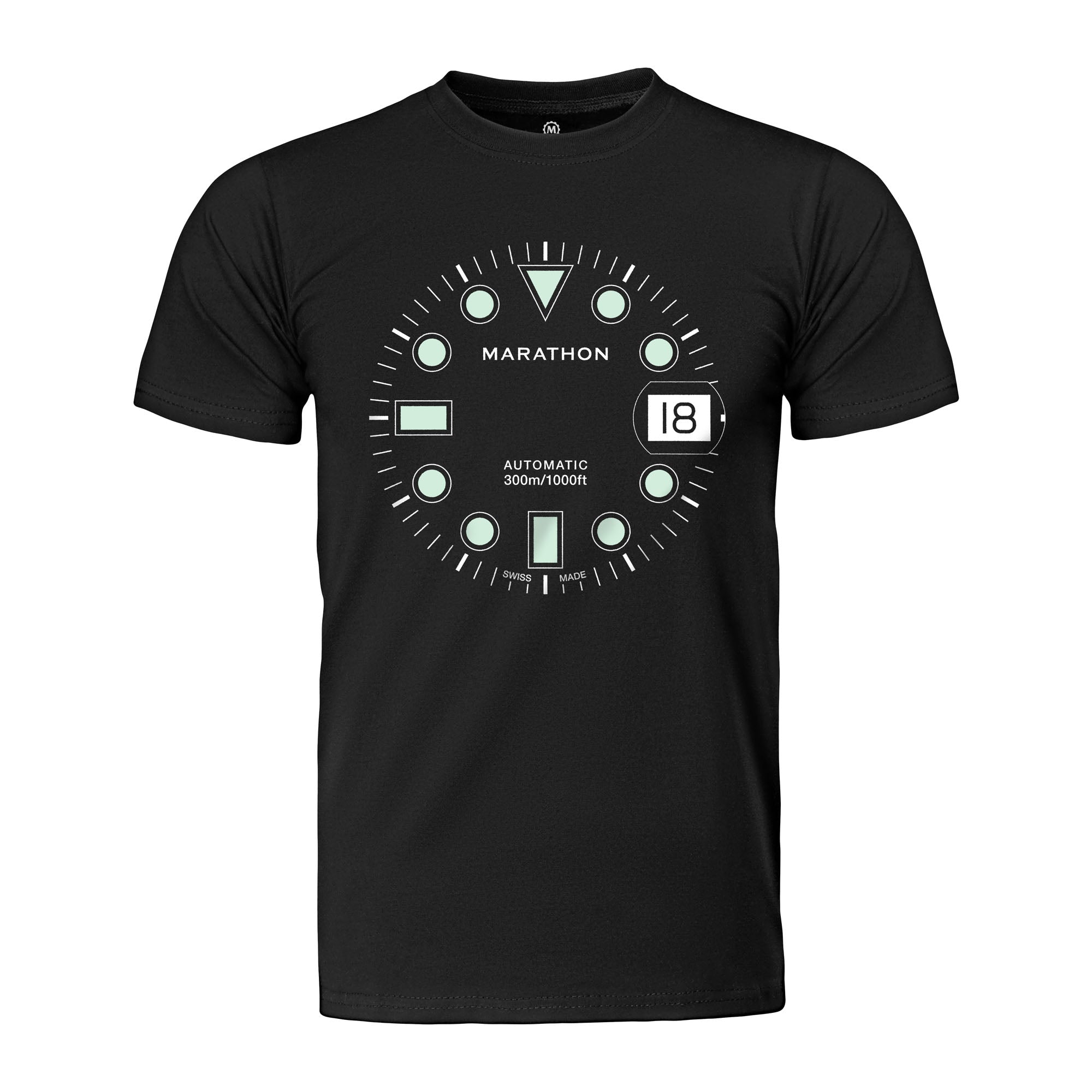 Slim Fit Midnight Black Glow Marathon Watch OSAR-D T-Shirt