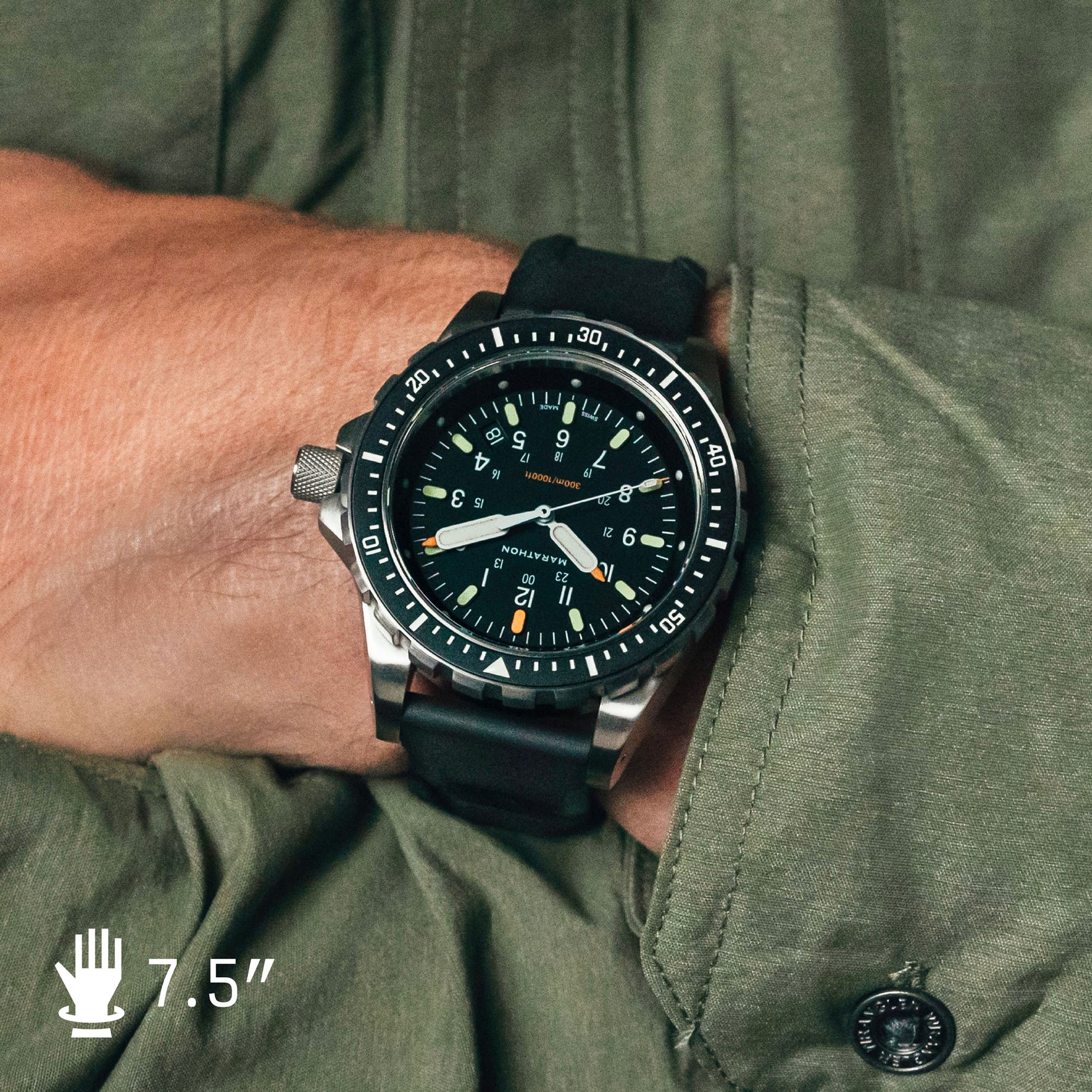 46mm Jumbo Diver's Quartz (JSAR) – Marathon Watch