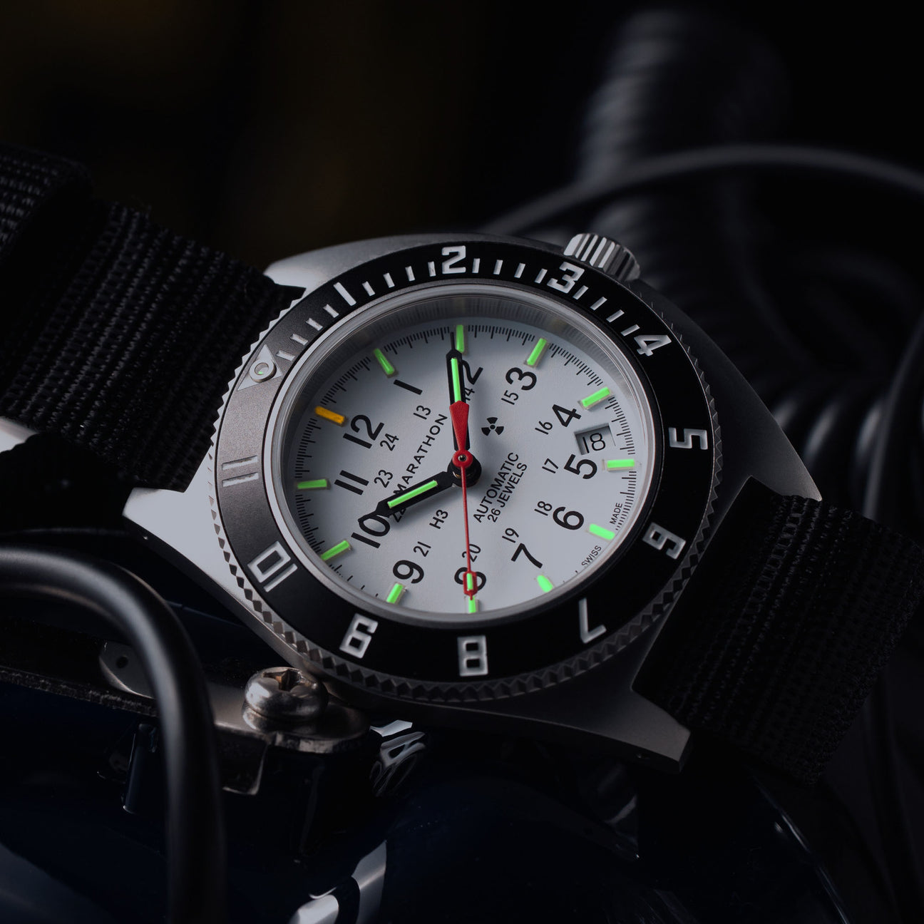 41mm Arctic Steel Navigator w/Date (SSNAV-D) Automatic on Ballistic ...