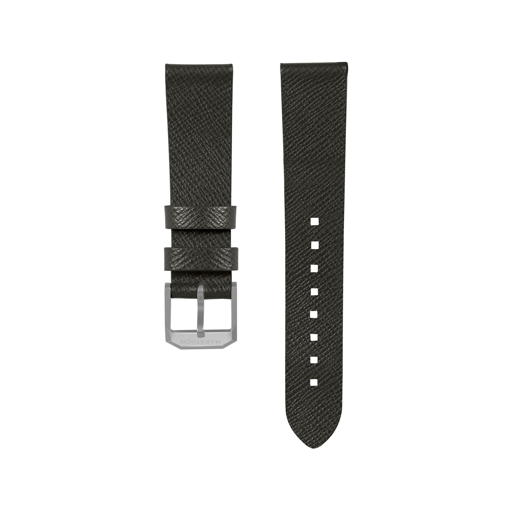 2-Piece Leather Strap, 20mm, Moss Green, Parkerized Hardware – Marathon ...