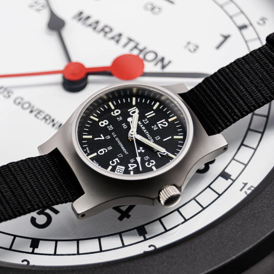 36mm Officer's Quartz w/ Date (GPQ-D) on Nylon DEFSTAN – Marathon Watch