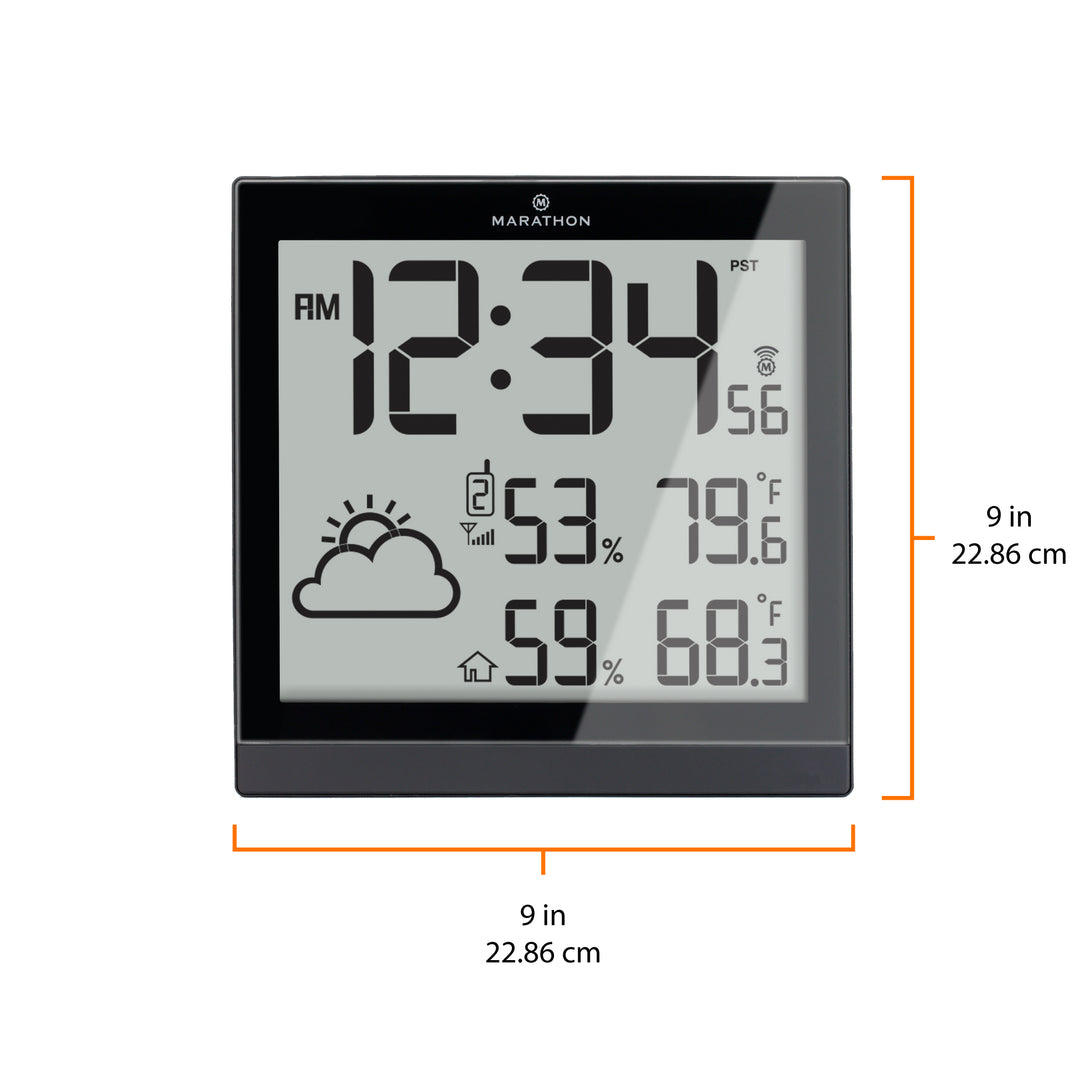 Self-Setting Weather Station and Clock with 3 Remote Sensors – Marathon ...