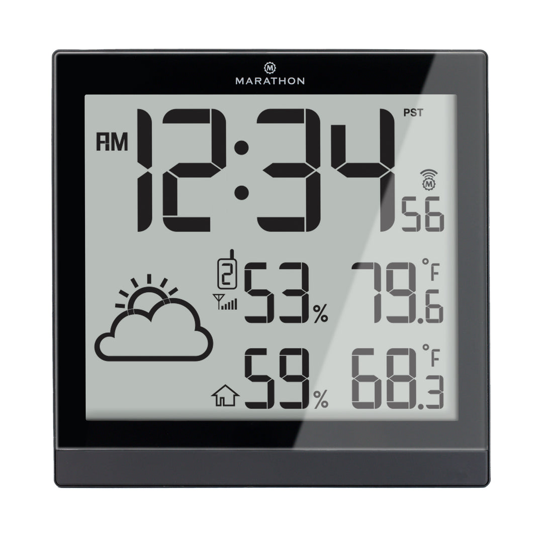 Self-Setting Weather Station and Clock with 3 Remote Sensors – Marathon ...