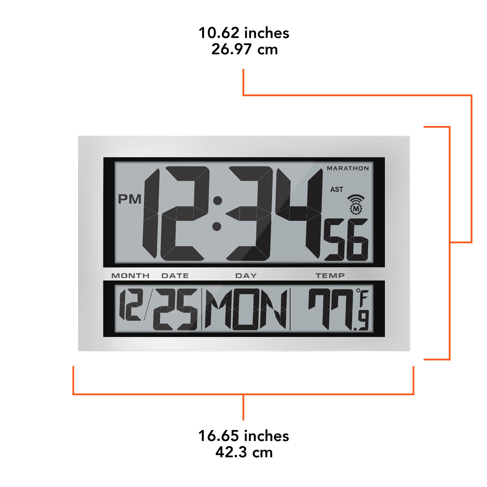 Jumbo Self-Setting Wall Clock – Marathon Watch