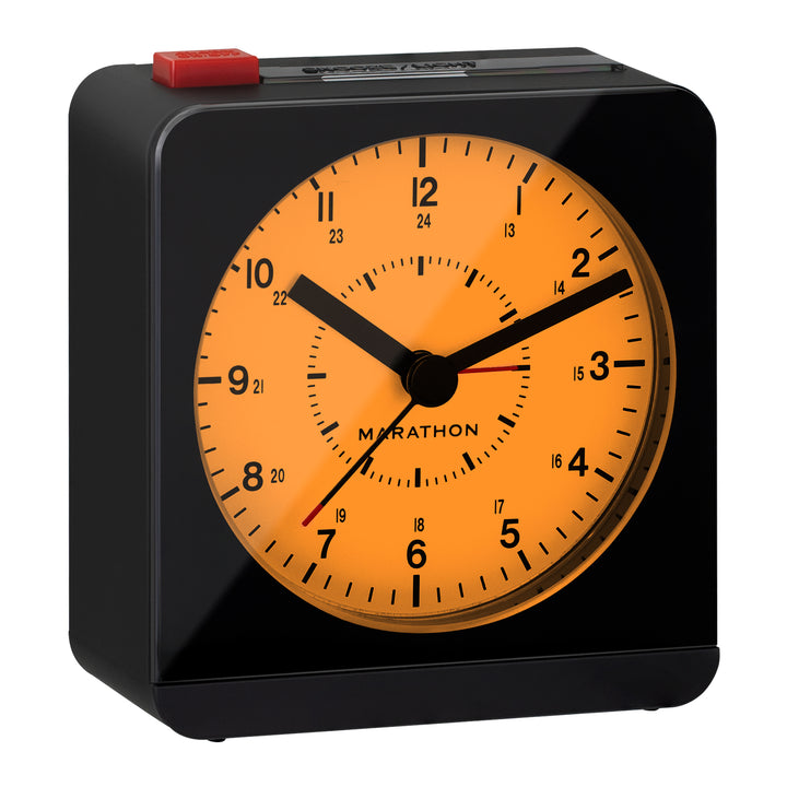 Analog Desk Alarm Clock with Auto Backlight – Marathon Watch