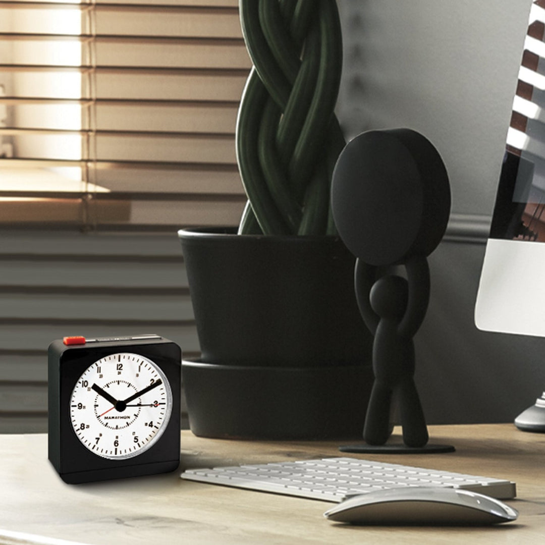 Analog Desk Alarm Clock with Auto Backlight – Marathon Watch