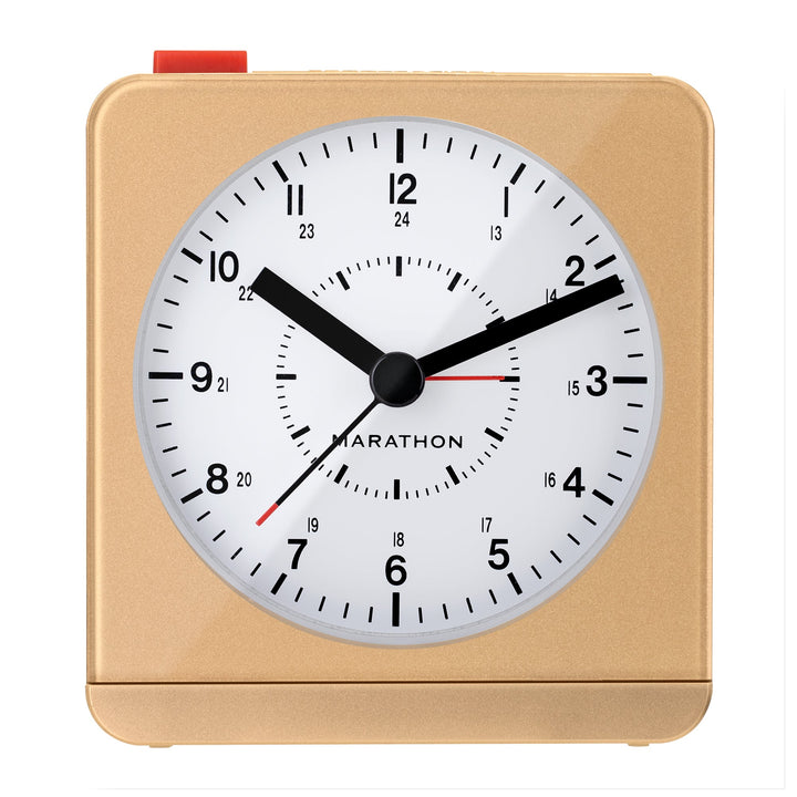 Analog Desk Alarm Clock with Auto Backlight – Marathon Watch