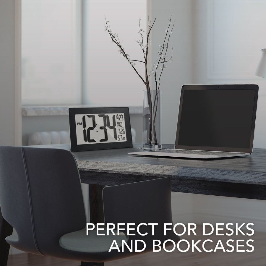 Atomic, Self-setting, Self-adjusting, Wall Clock w/ Stand & 8 Time Zon ...