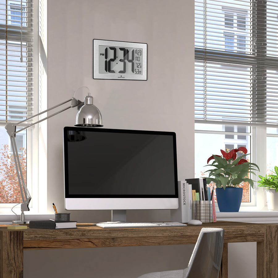 Atomic, Self-setting, Self-adjusting, Wall Clock w/ Stand & 8 Time Zon ...