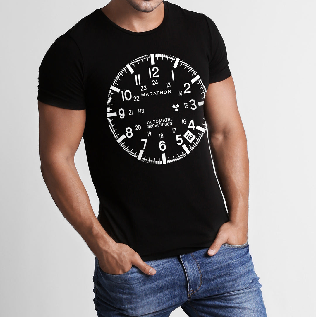 Slim Fit Midnight Black Marathon Watch GSAR T-Shirt