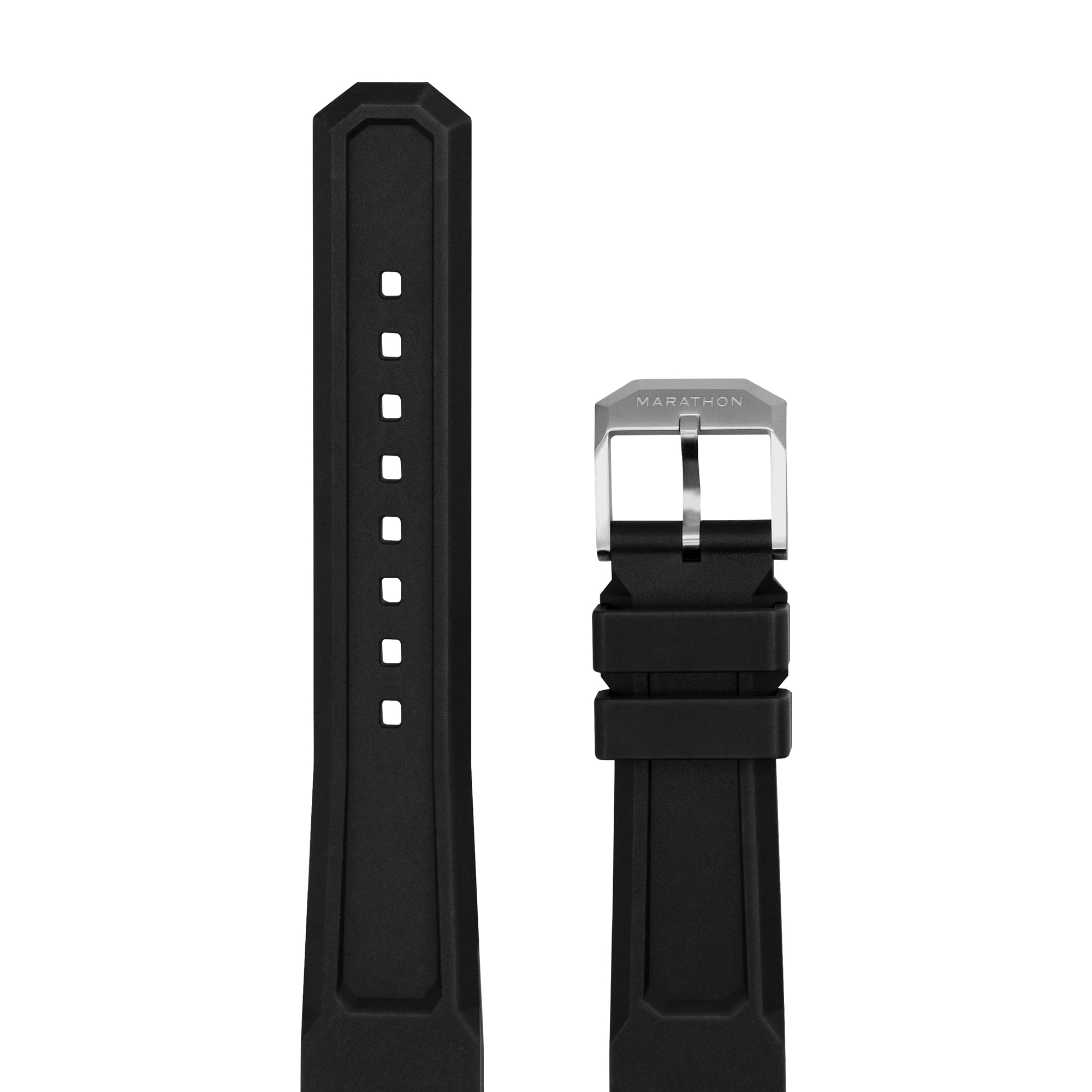 3-Piece Rubber Strap Kit, Black, 20mm – Marathon Watch