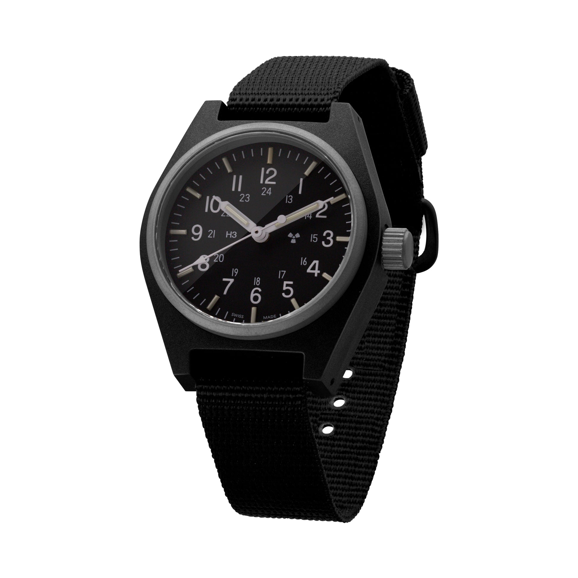 34mm Black General Purpose Quartz (GPQ) – Marathon Watch