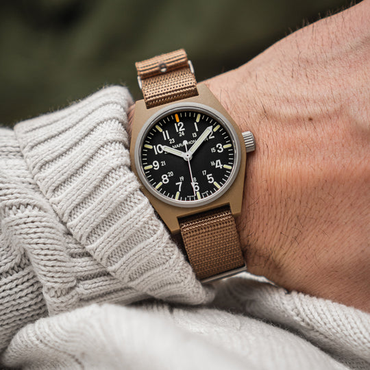 34mm Desert Tan General Purpose Quartz with MaraGlo (GPQ) – Marathon Watch
