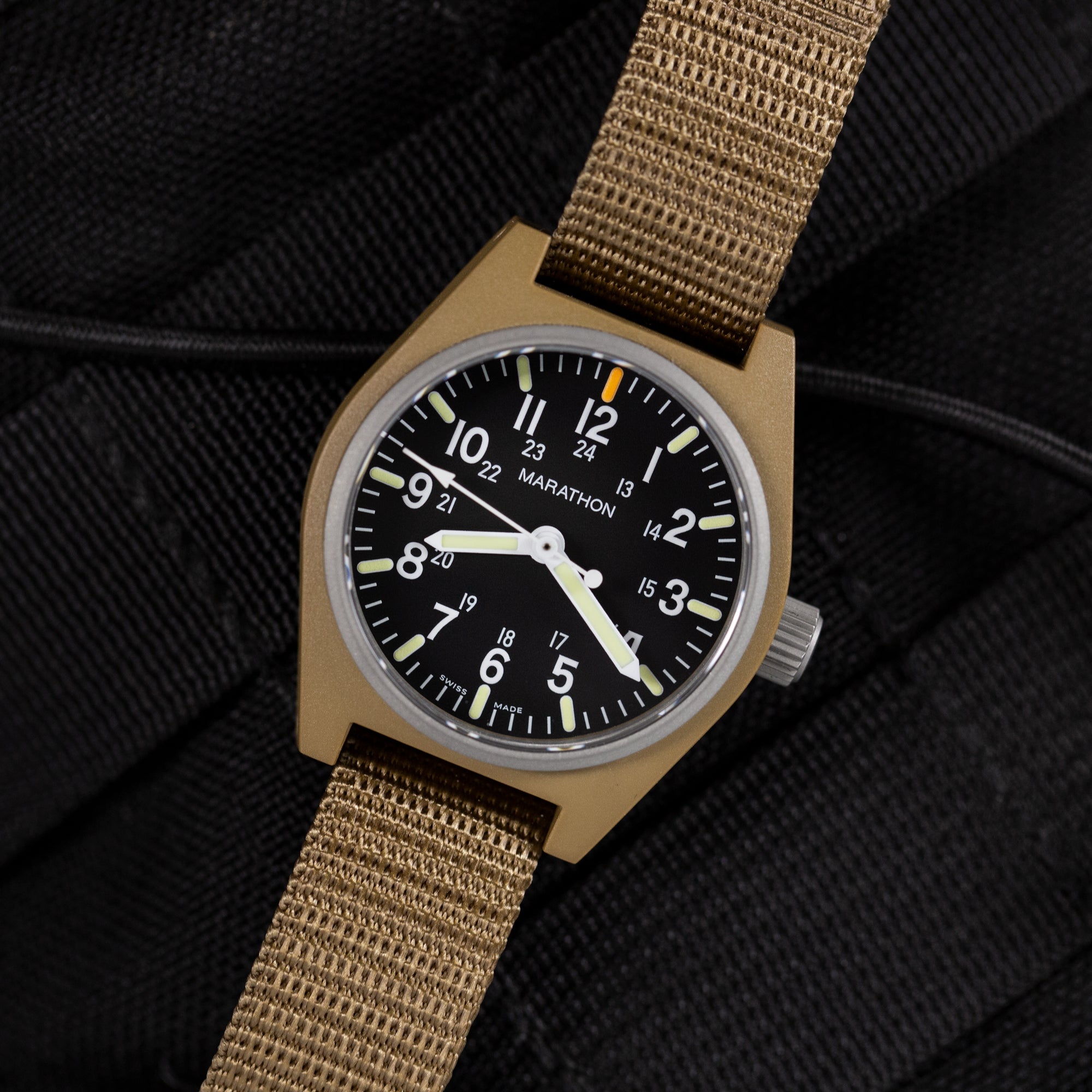 34mm Desert Tan General Purpose Quartz with MaraGlo (GPQ) – Marathon Watch