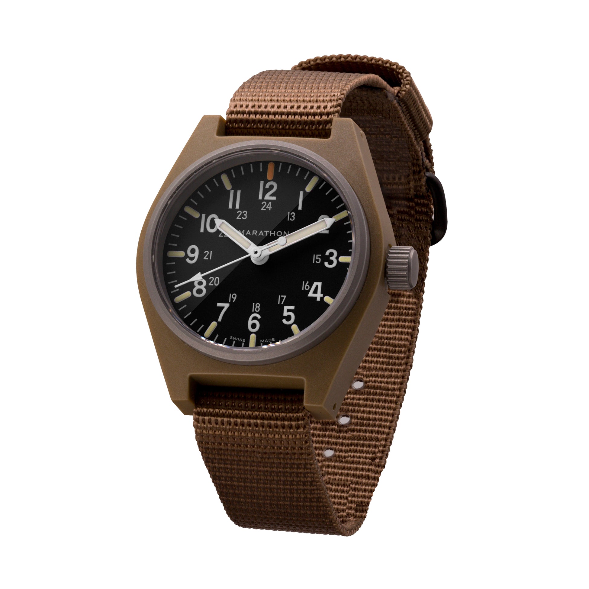 34mm Desert Tan General Purpose Quartz with MaraGlo (GPQ) – Marathon Watch